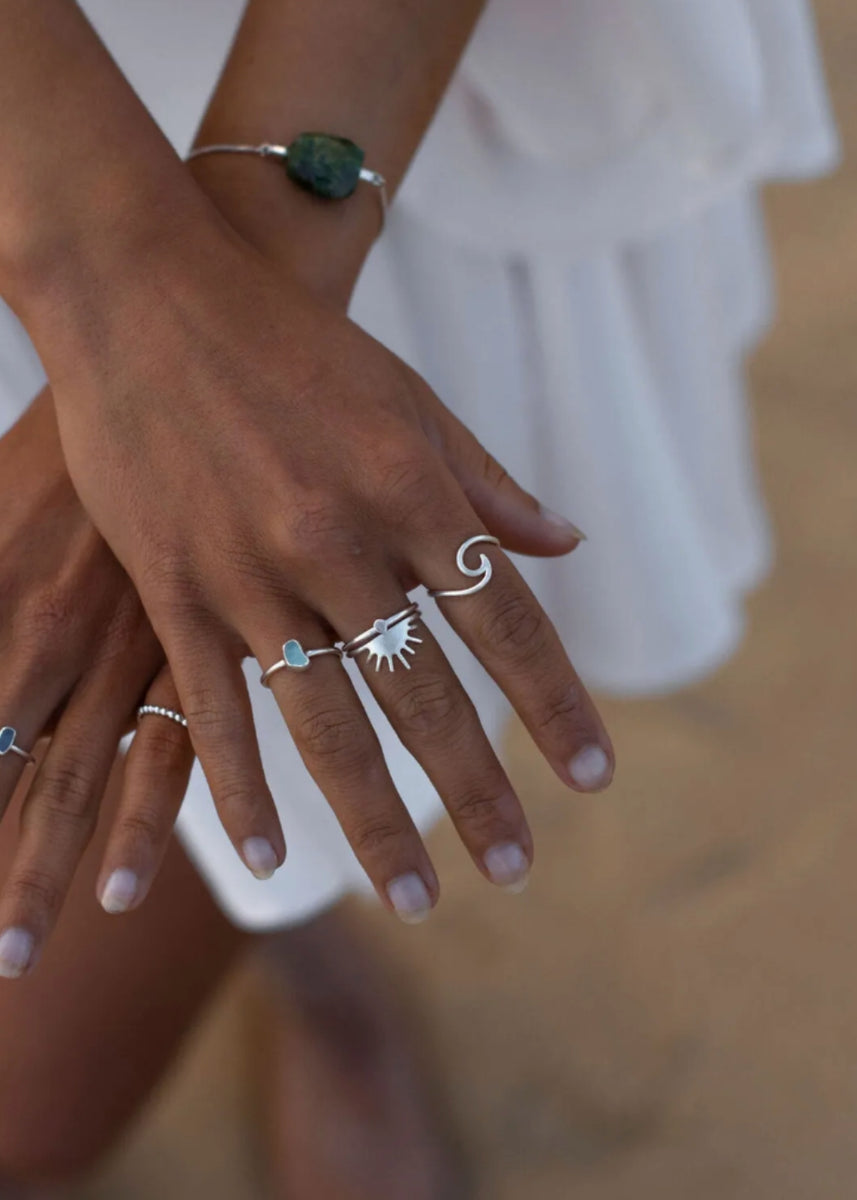 Sadie Jewellery Sandy Wave Sterling Silver Ring – The Beach Boutique ...