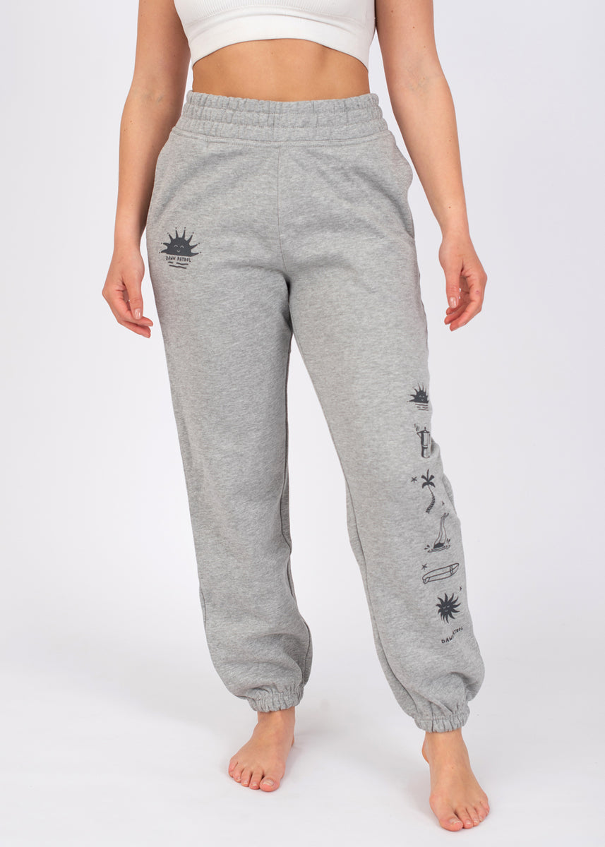 SurfGirl Dawn Patrol Light Grey Surf Joggers – The Beach Boutique | A ...