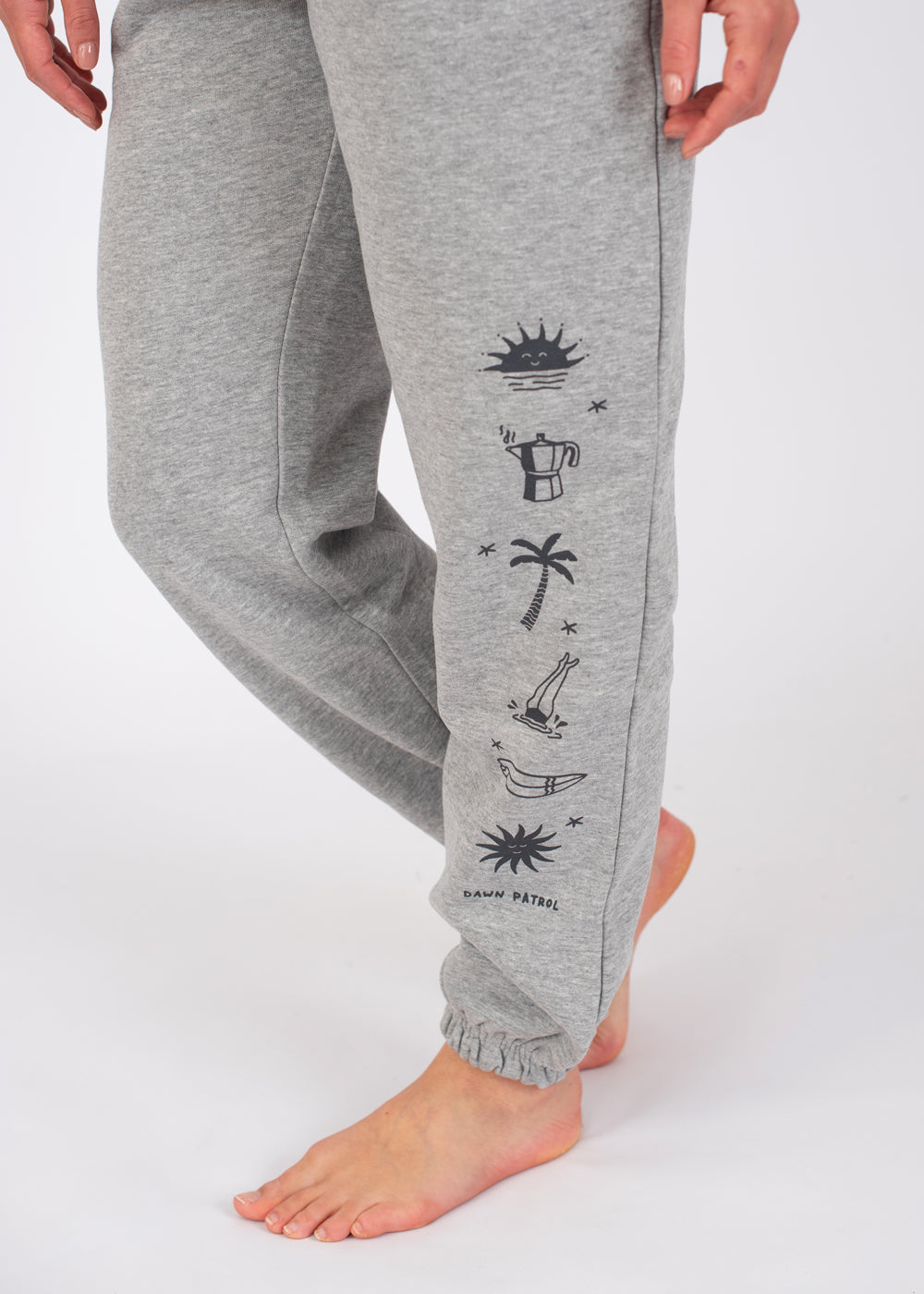 SurfGirl Dawn Patrol Light Grey Surf Joggers – The Beach Boutique | A ...